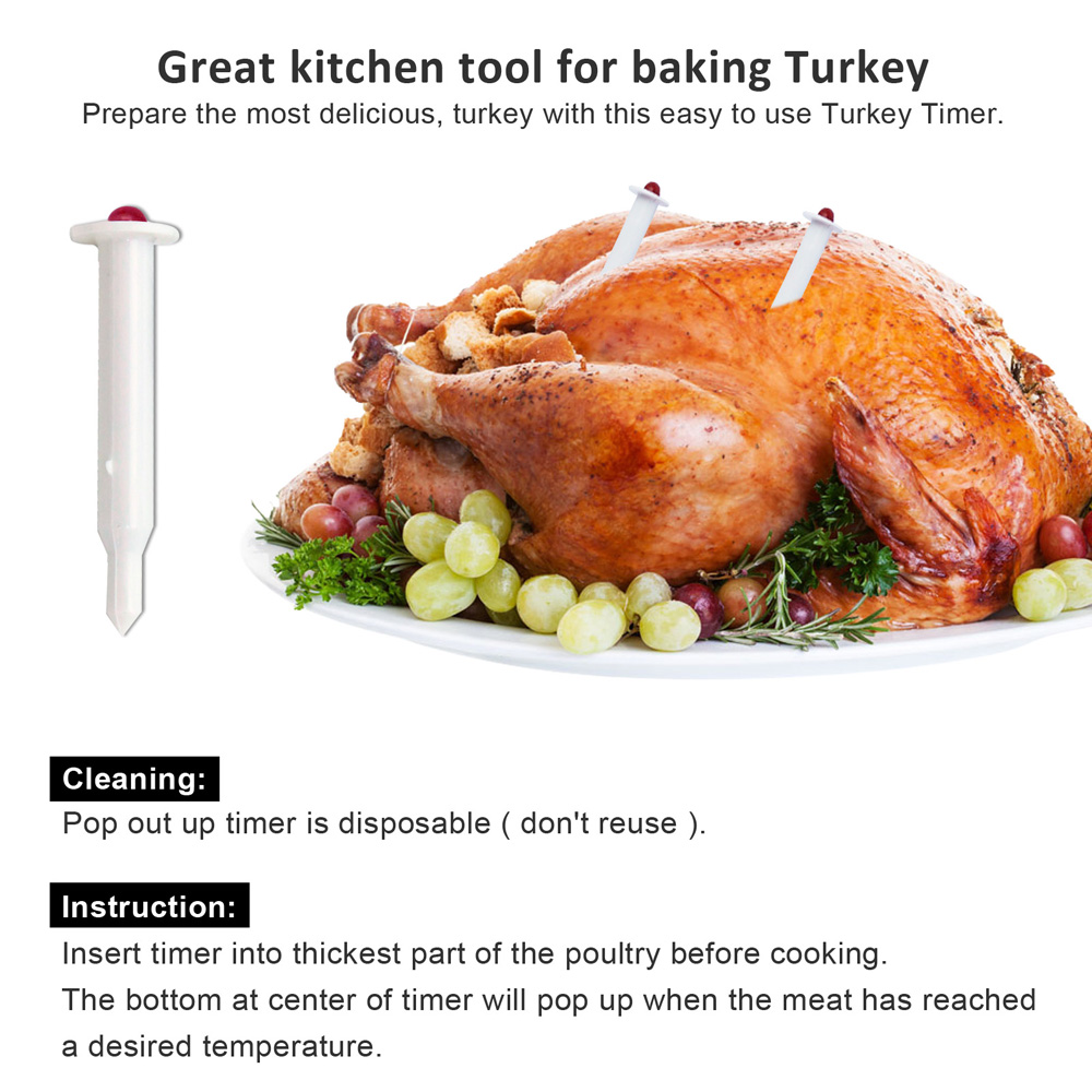 KT-Thermo B-15 Disposable Thermometer Pop up Turkey Timer, OEM Bulk