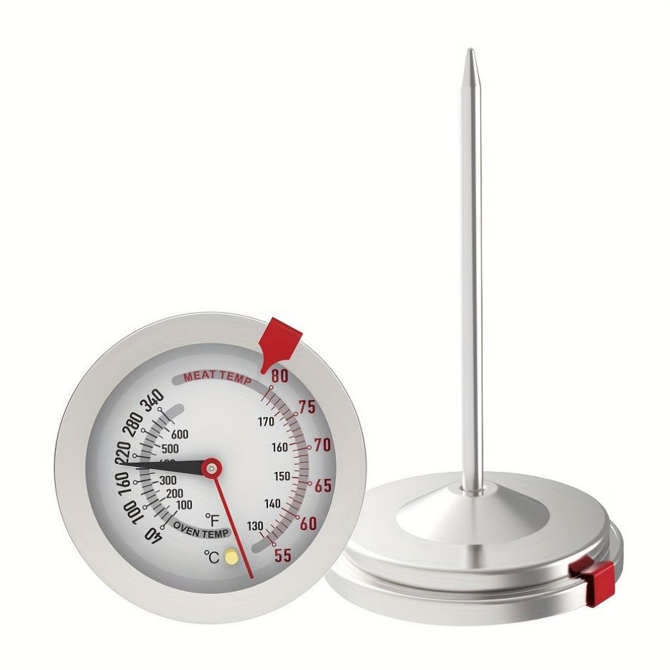 KT-Thermo B-6C Dual Temperature Oven/Meat Thermometer with a 2.8-Inch Dial