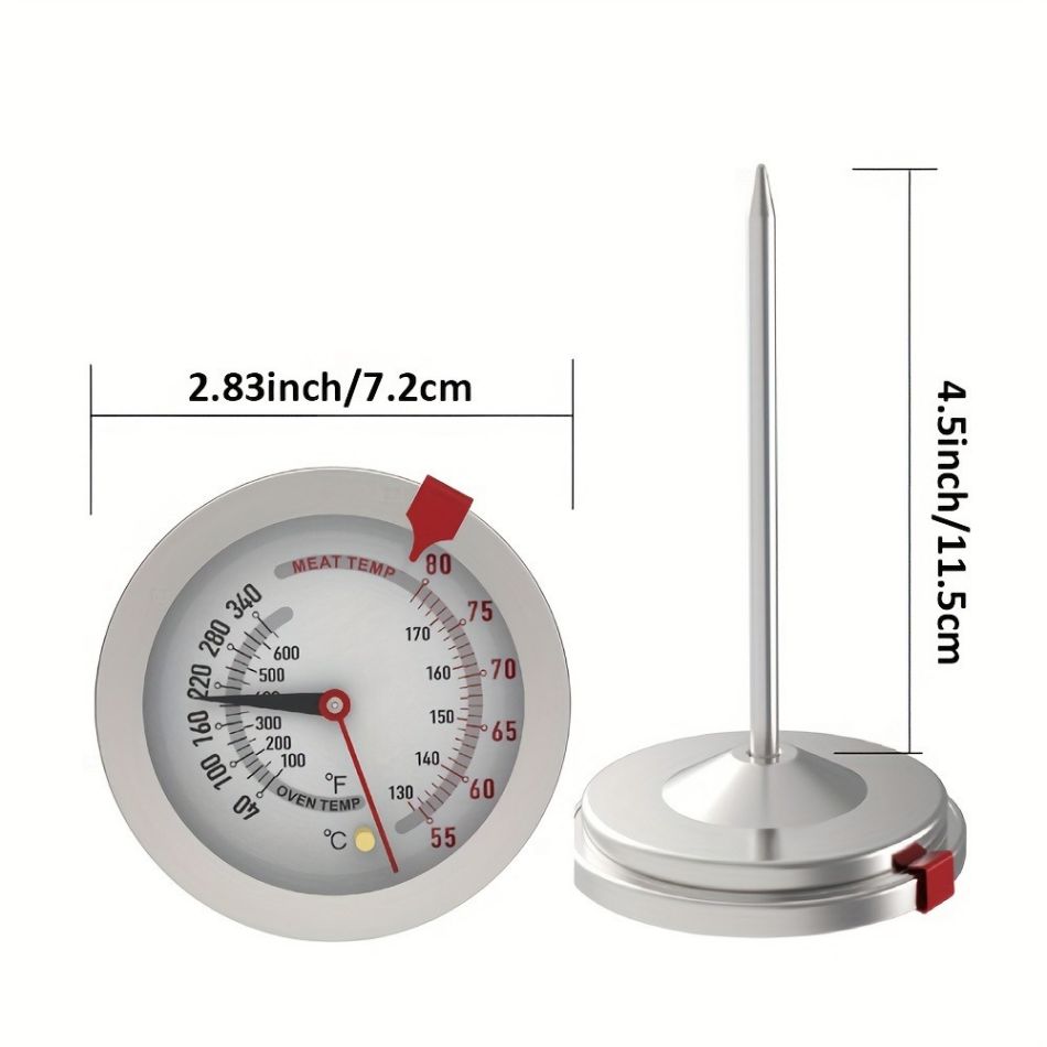 KT-Thermo B-6C Dual Temperature Oven/Meat Thermometer with a 2.8-Inch Dial