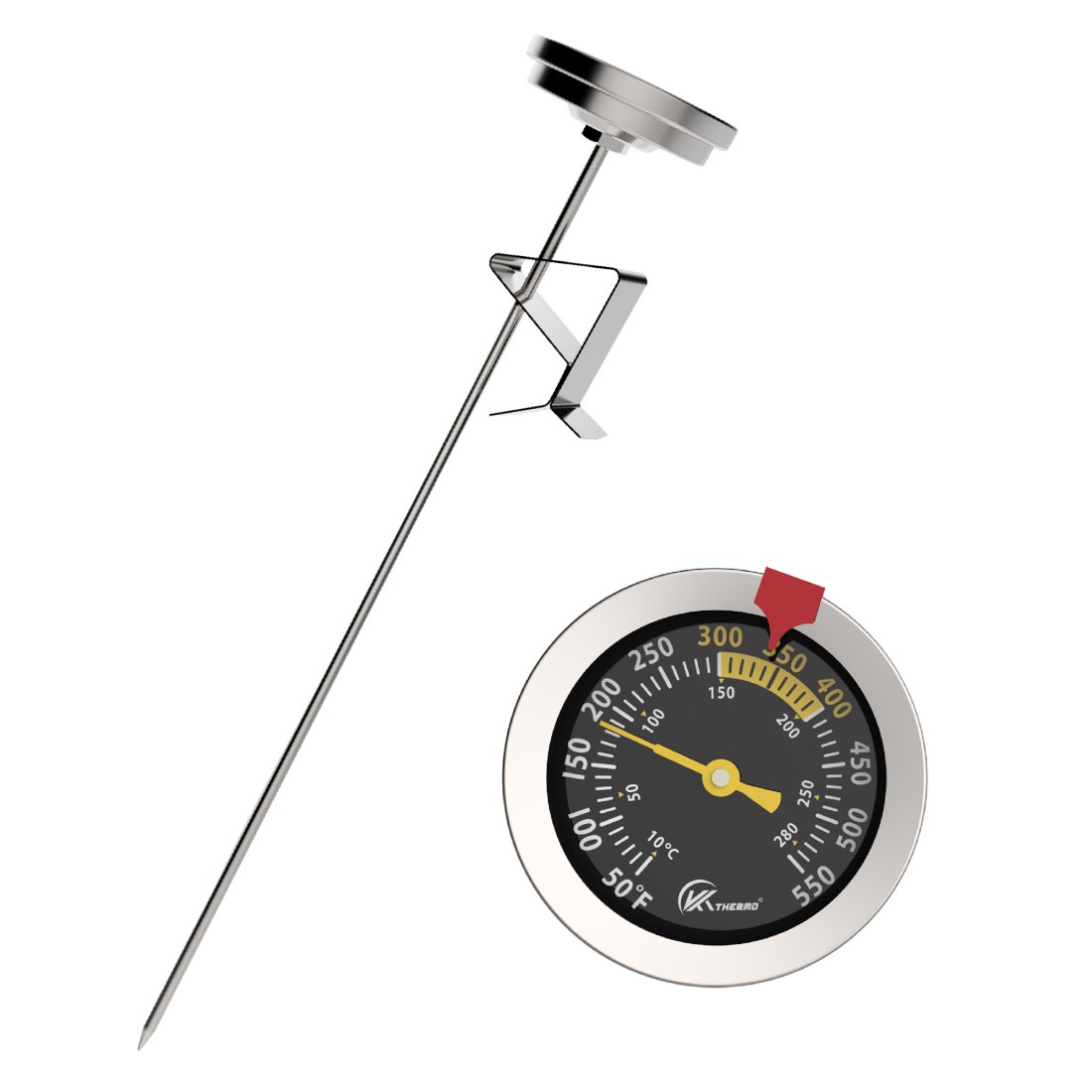 KT Thermo H15AK3077: 2-Inch Dial Candy Thermometer 10-280°C/50-550°F ...