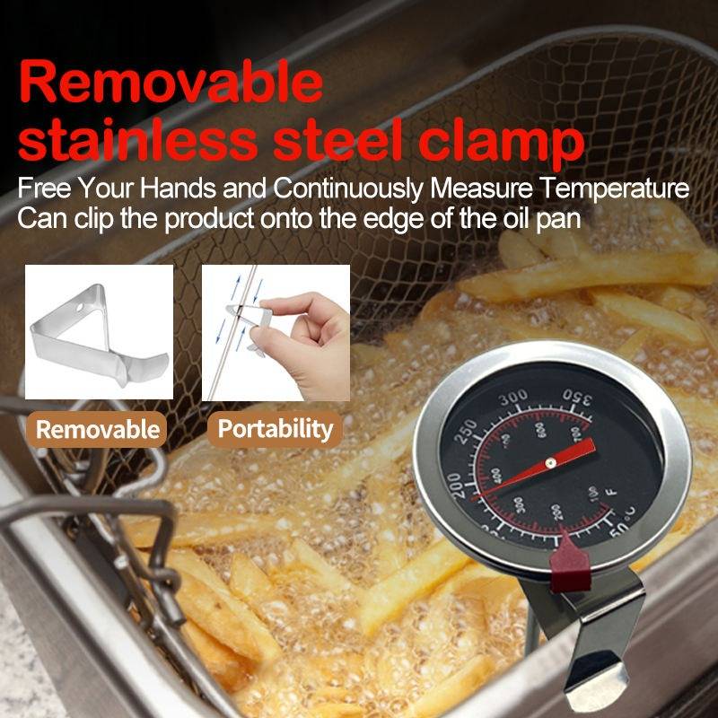 KT Thermo High-Temperature Oil Thermometer, 50-350°C/100-700°F Dual ...