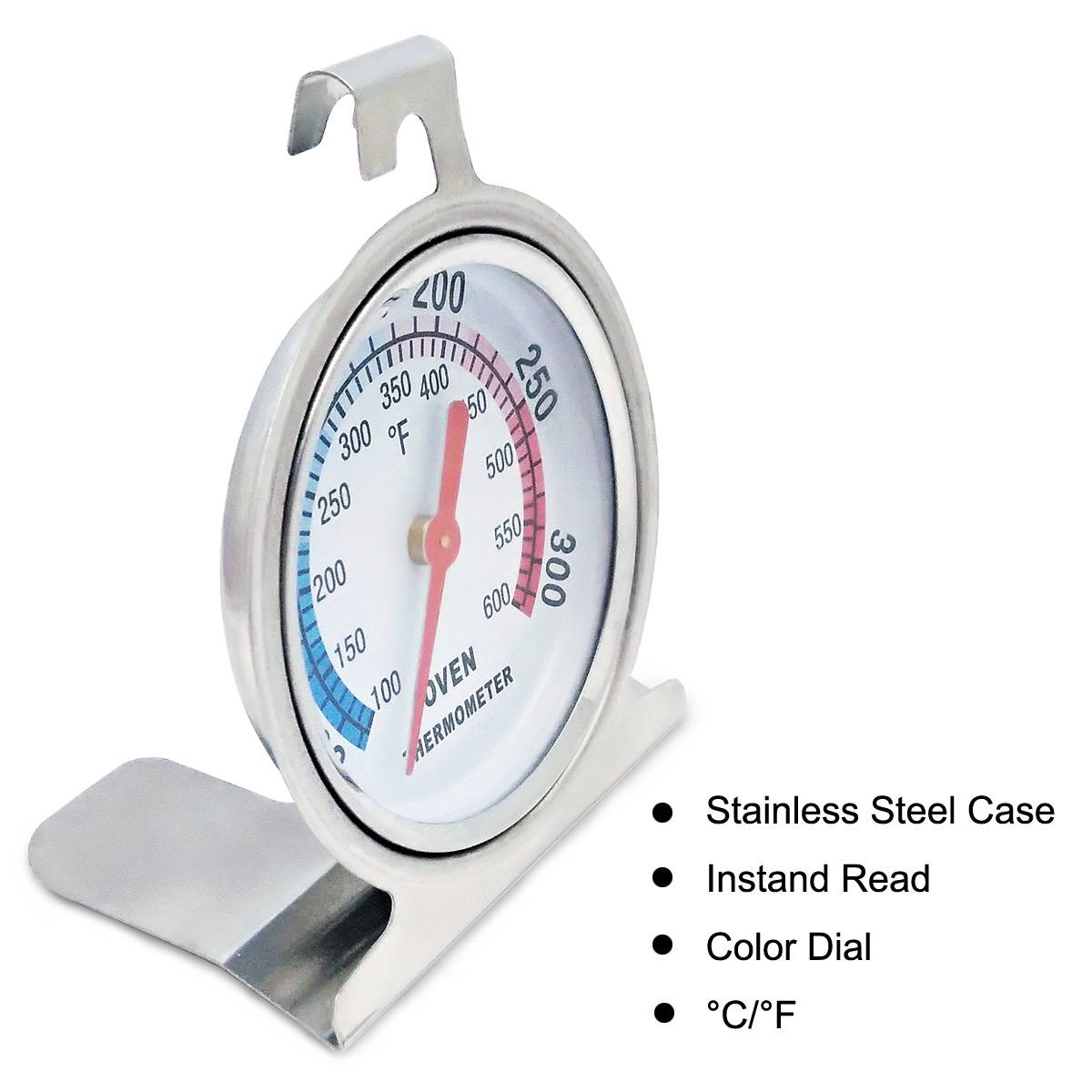KT Thermo Large Dial Oven Thermometer, 2.55-Inch Color-Coded Display ...