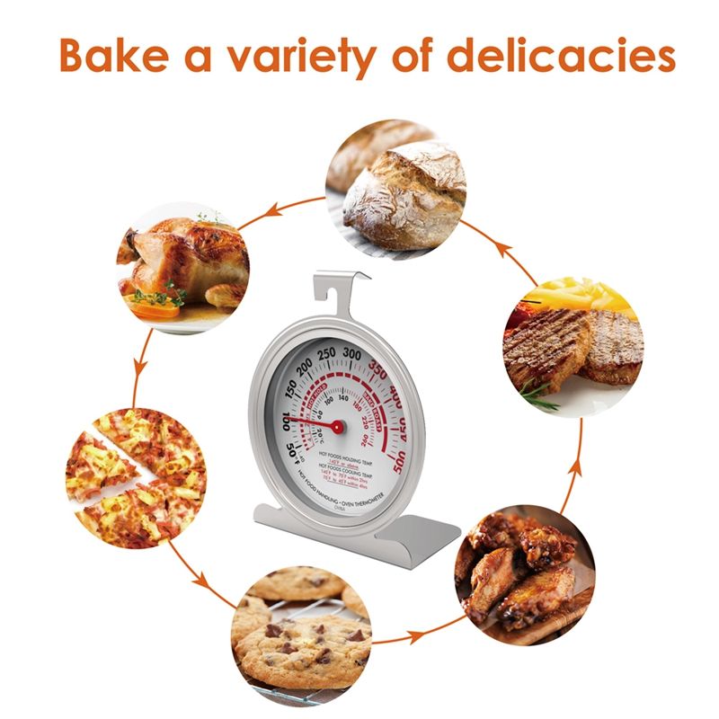 KT Thermo Z-23 Large Dial Oven Thermometer with Clear Red Markings for ...