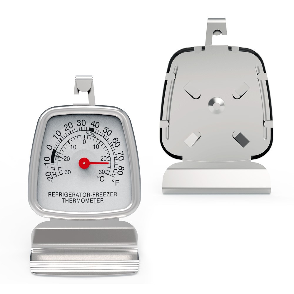 KT Thermo Z-4 Square Freezer Thermometer, Compact Stainless Steel ...