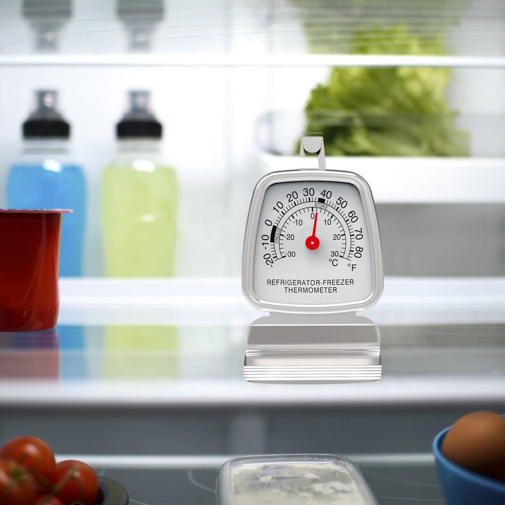 KT Thermo Z-4 Square Freezer Thermometer, Compact Stainless Steel ...