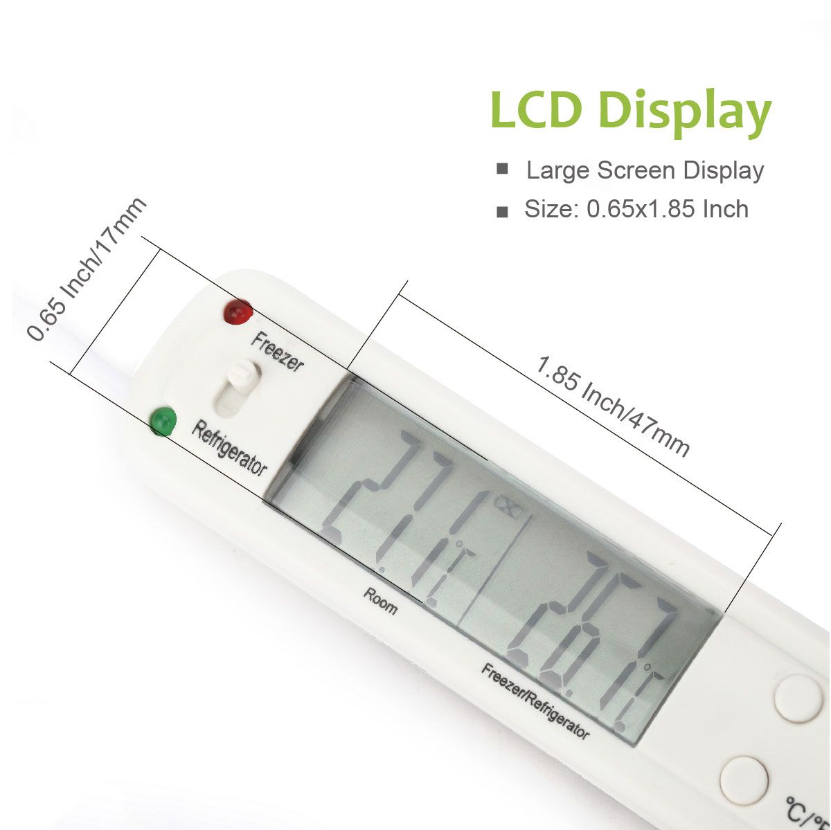 KT Thermo E-137 Two-Use Thermometer: Monitors Room and Fridge ...