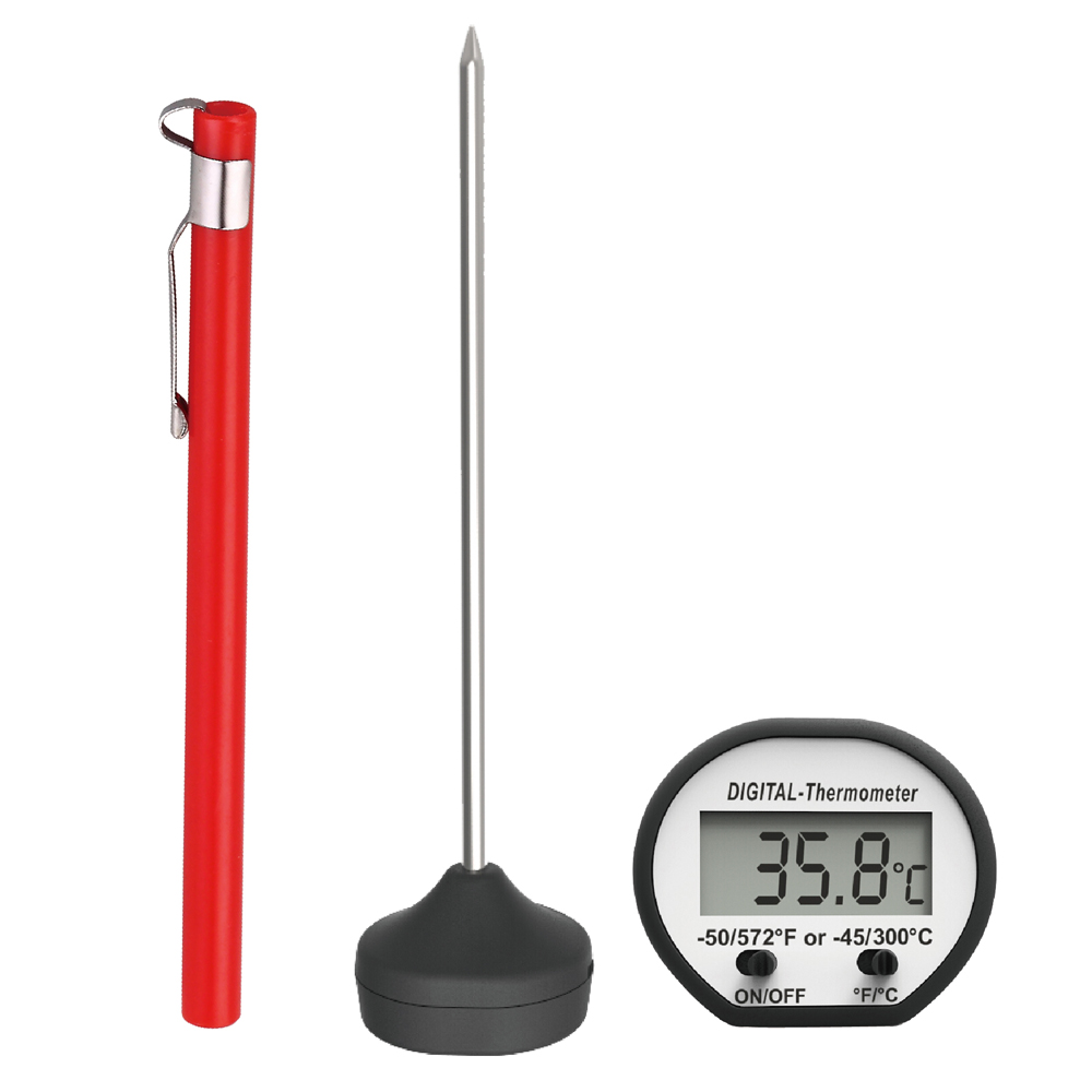 KT Thermo E-132 Digital Thermometer Offers Long Cable, Alarm, and ...