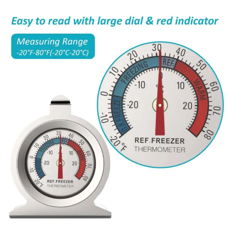 KT Thermo Z1AN0387 Upright 2-Inch Fridge Dial Thermometer Offers Dual ...