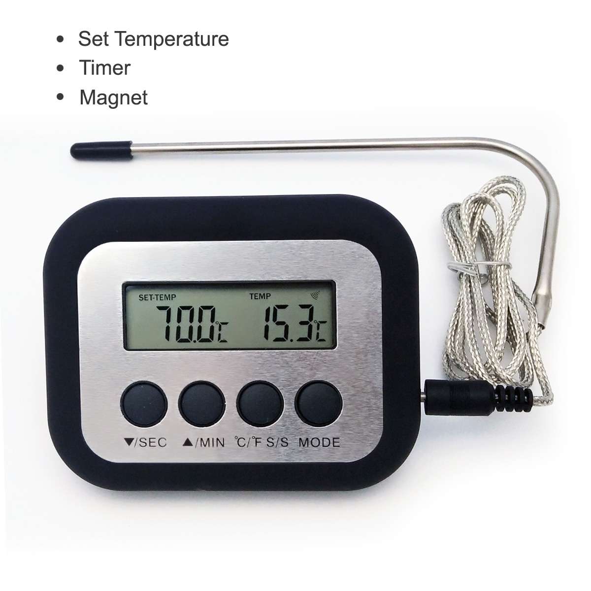 KT Thermo E-43 Wired Digital Probe Thermometer with Timer, Ideal for ...