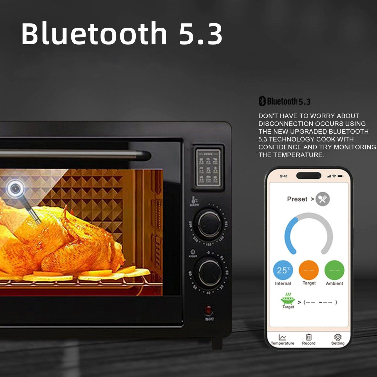 KT Thermo Smart Bluetooth Grill Thermometer with App Control and Easy ...