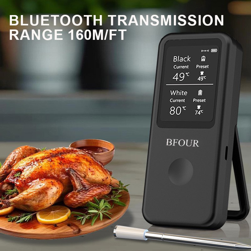 KT Thermo Bluetooth Meat Thermometer with 2 Probes, 100Hr Battery ...