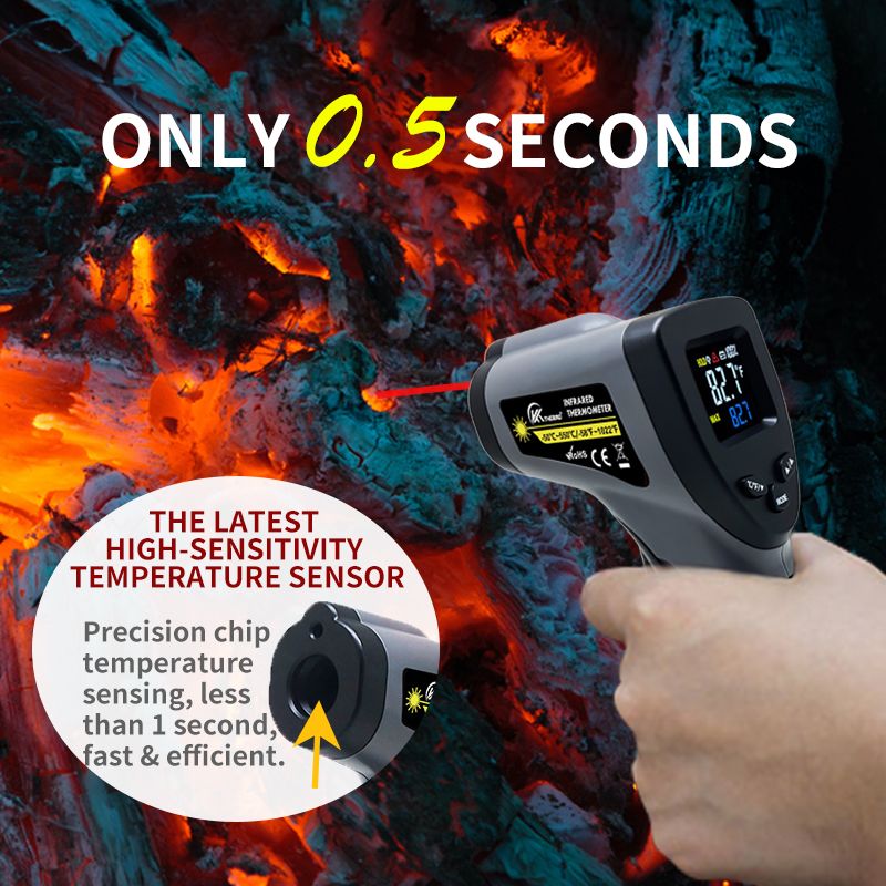 KT Thermo Non-Contact Industrial Thermometer with -58°F~1022°F Range ...