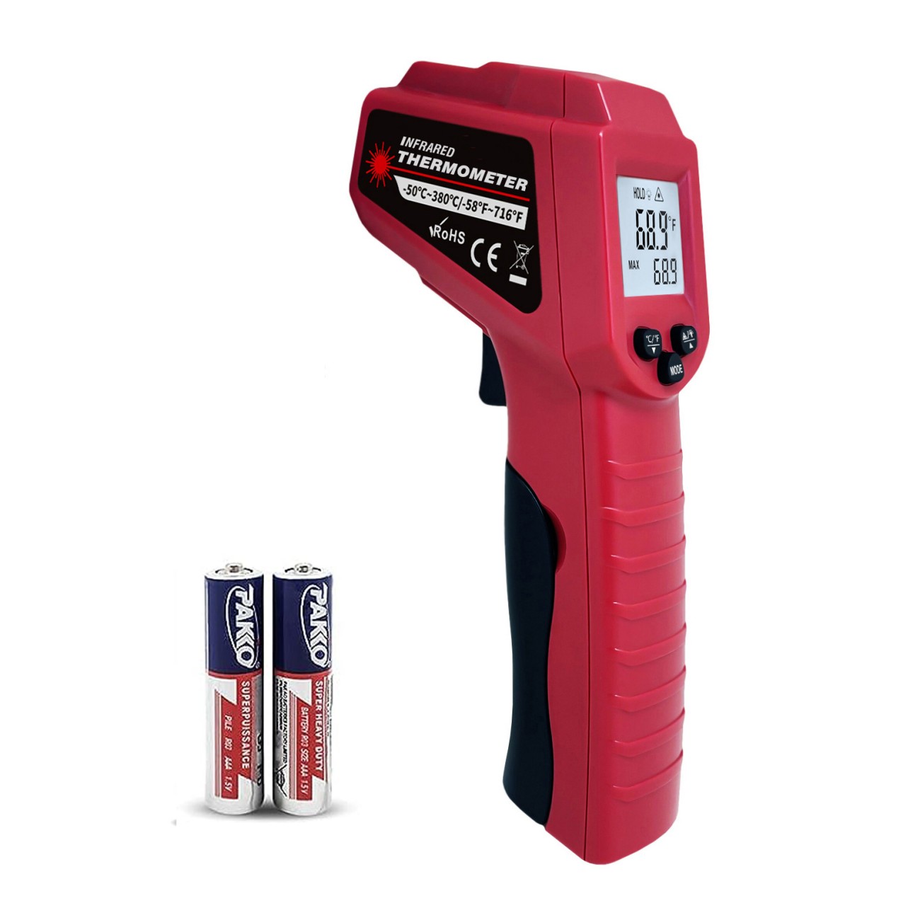 KT Thermo Infrared Thermometer Gun for Cooking, 0.5s Quick Response and ...