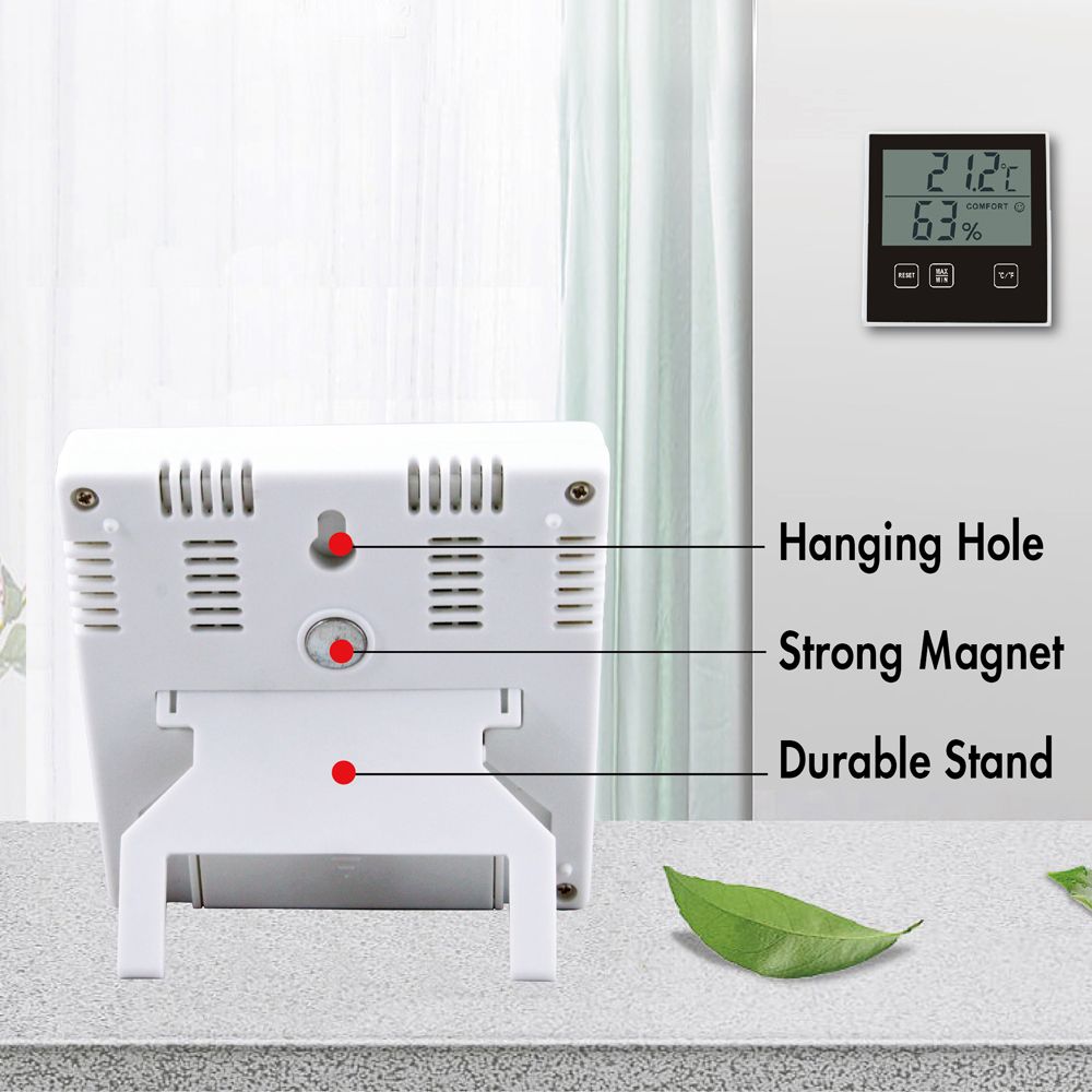 KT Thermo E-59B Digital LCD Indoor Temperature & Humidity Meter with ...