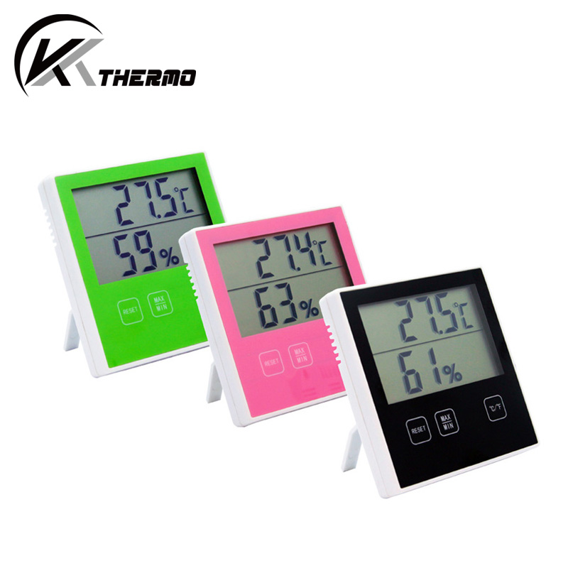 KT Thermo E-59B Digital LCD Indoor Temperature & Humidity Meter with Magnetic Hanging and Stand ...
