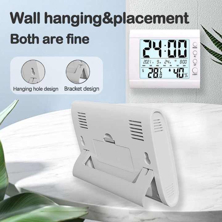KT Thermo Indoor Digital Thermometer & Hygrometer with Calendar, Time ...