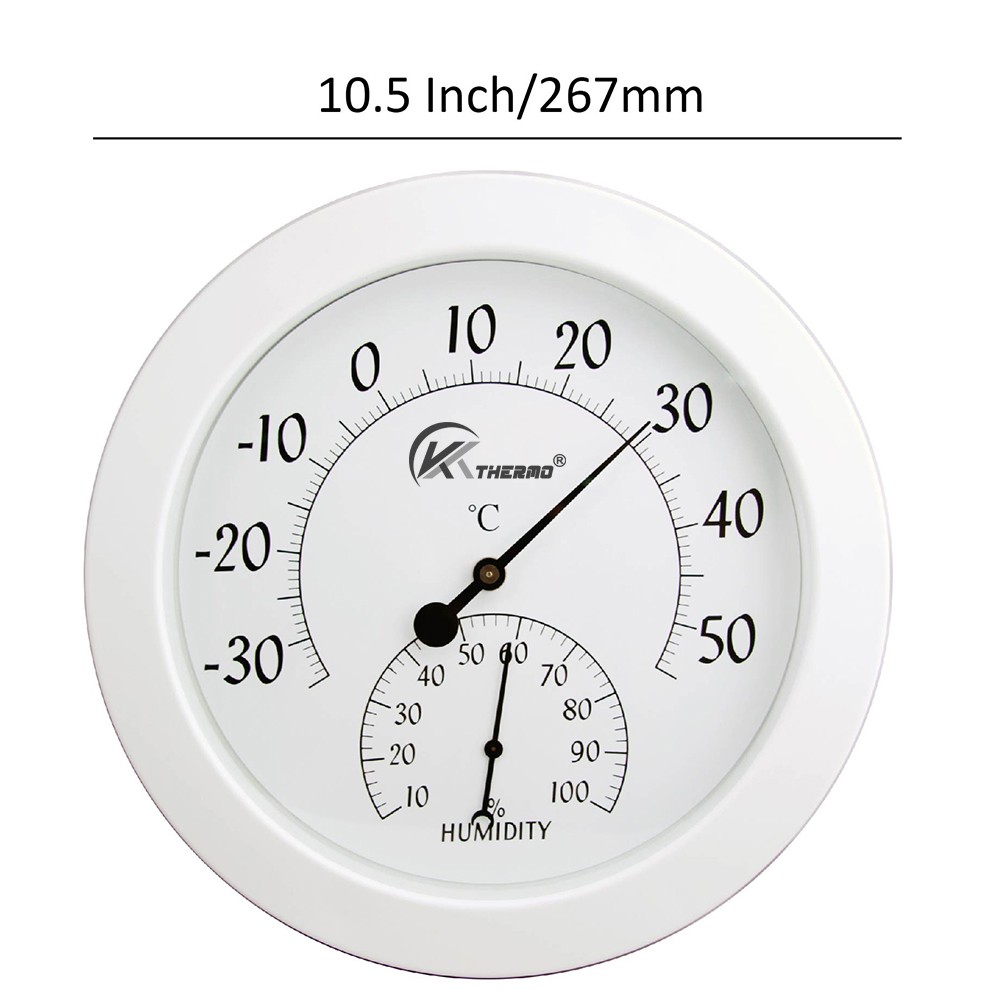 KT Thermo X42 10.5-Inch Large Wall Thermometer & Hygrometer with ...