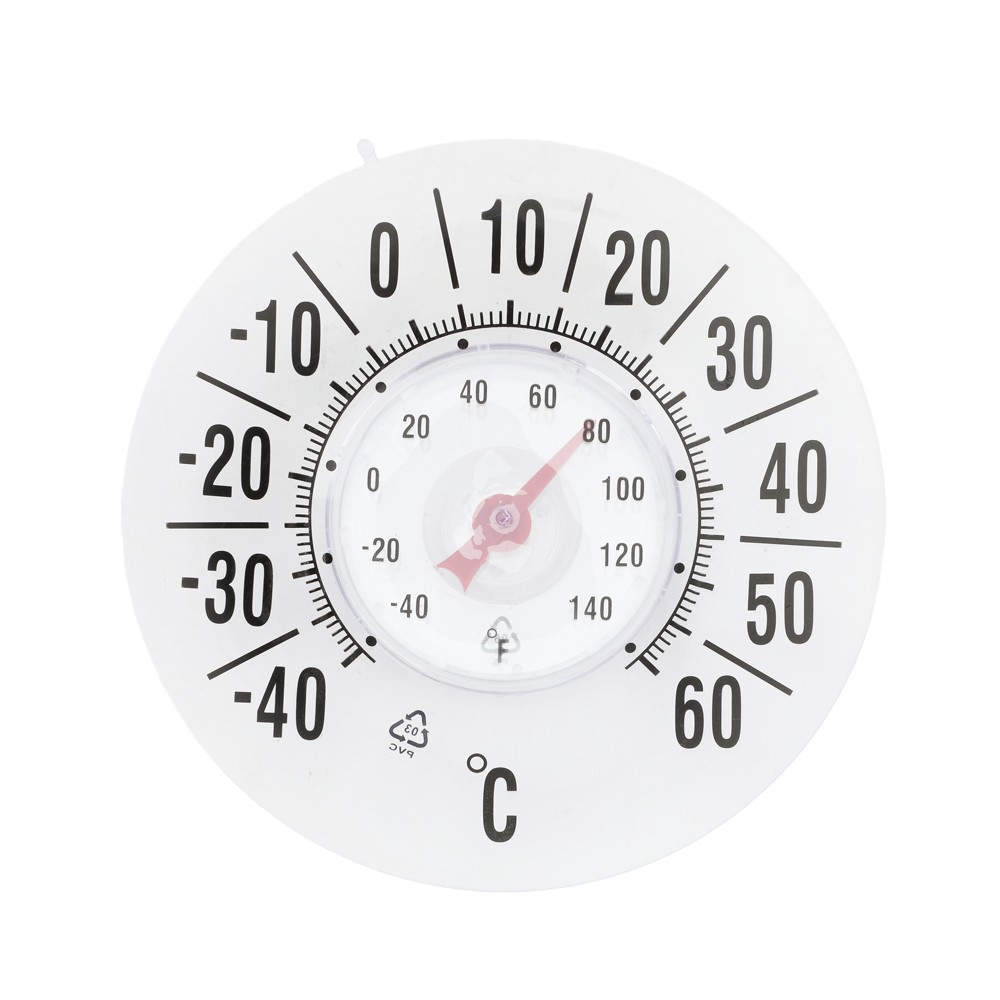 KT Thermo 7-Inch Window Thermometer with Transparent Dial and Suction ...