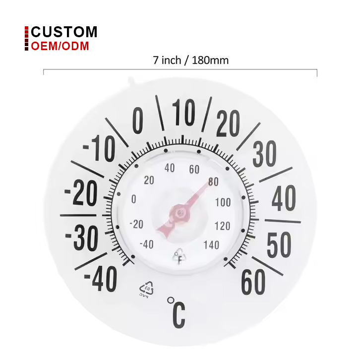 KT Thermo 7-Inch Window Thermometer with Transparent Dial and Suction ...