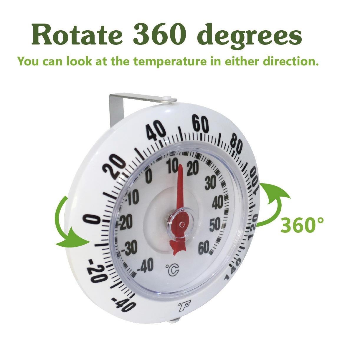 KT Thermo 5-Inch Outdoor Garden Thermometer with 360° Rotation and ...
