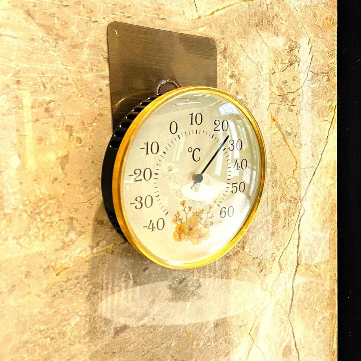 KT Thermo Stylish 4-Inch Living Room Thermometer with Floral Pattern ...