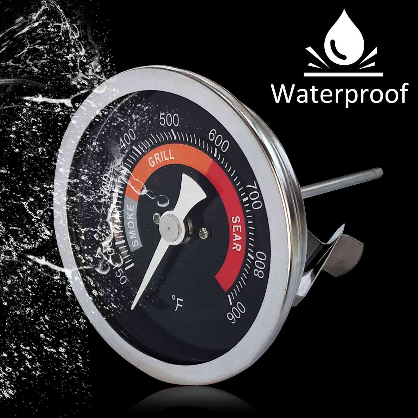 KT Thermo 3.2-Inch Pit Barbecue Thermometer, Easy-to-Read Black Dial ...