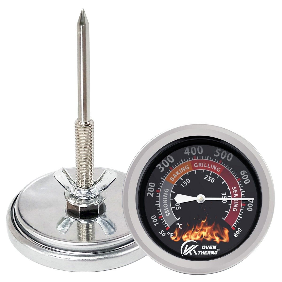 KT Thermo Z-20 NSF 2.75-Inch Large Dial Oven Thermometer with Colorful ...