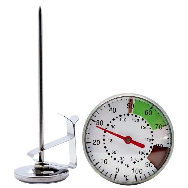 KT Thermo Stainless Steel Milk Frothing Thermometer with Clip – For ...