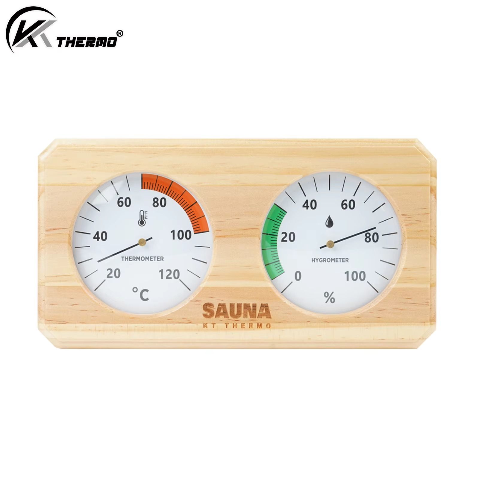 KT Thermo Wooden Sauna Thermometer & Hygrometer – B2B Manufacturer Supplier