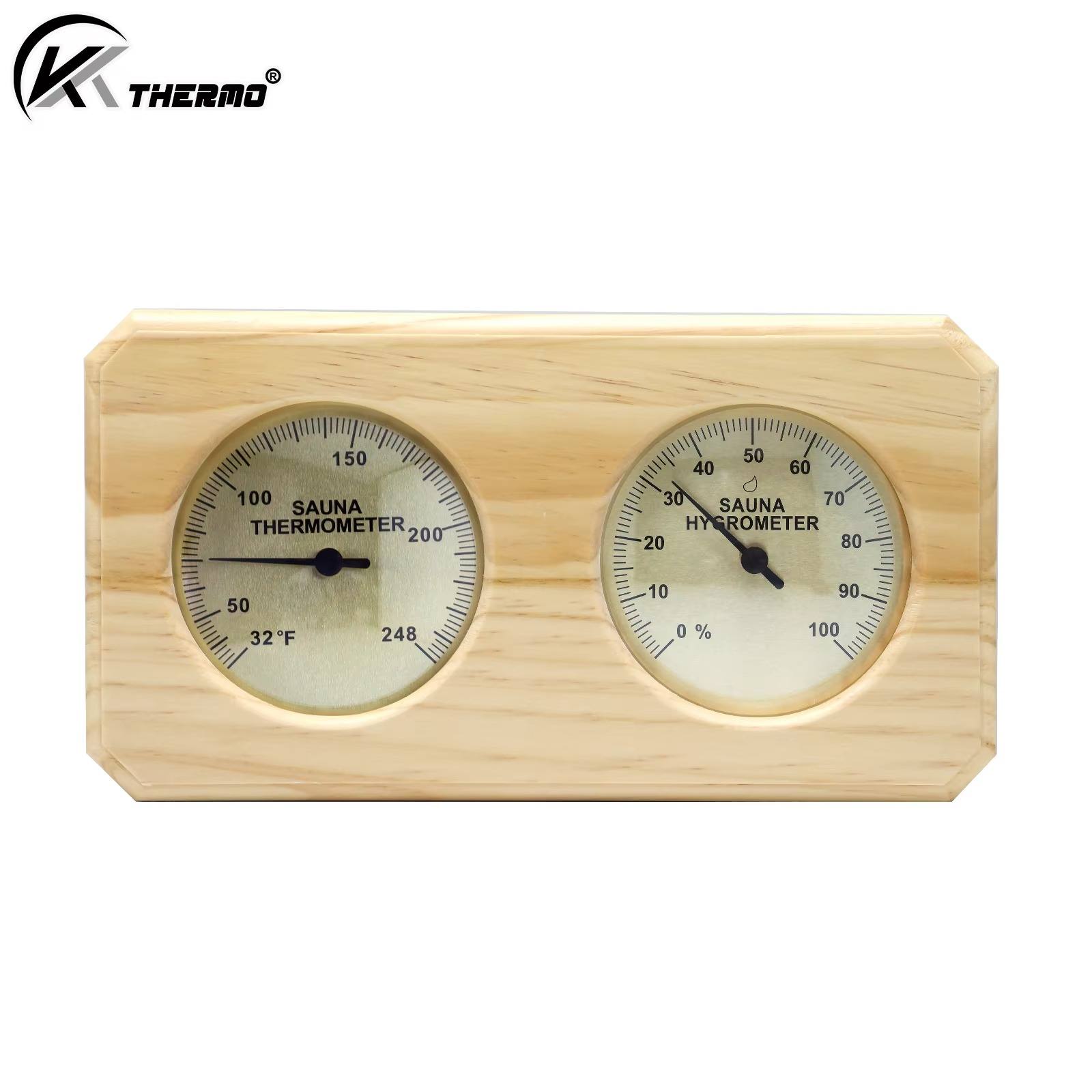 KT Thermo Wooden Sauna Thermometer & Hygrometer – B2B Manufacturer Supplier