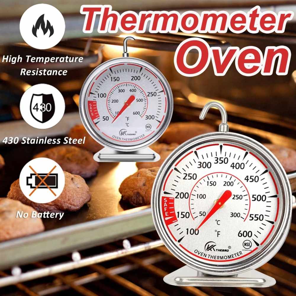 KT Thermo Z20 Pizza & BBQ Oven Thermometer – Stainless Steel Food ...