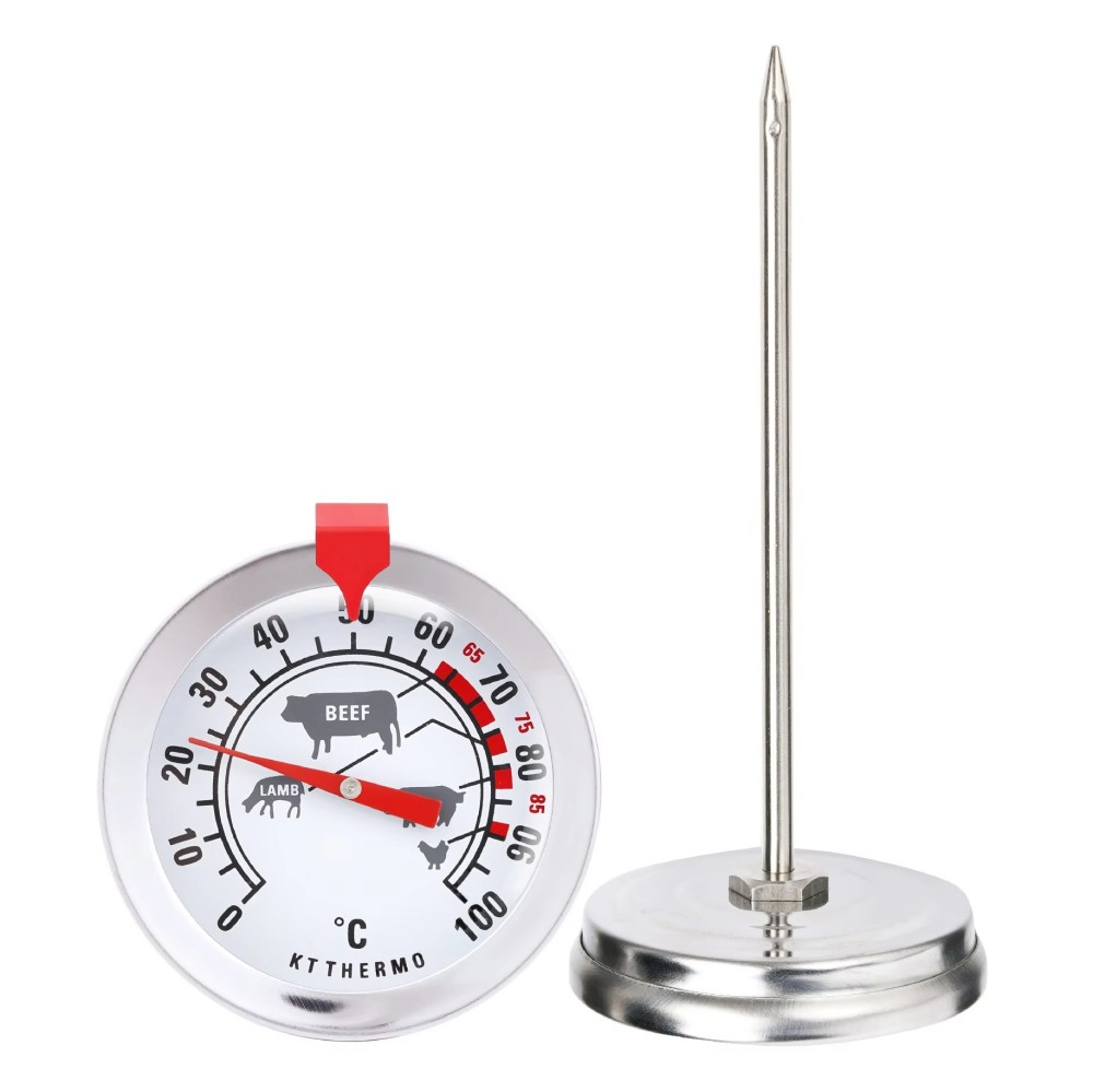 KT-Thermo B-6C Dual Temperature Oven/Meat Thermometer with a 2.8-Inch Dial
