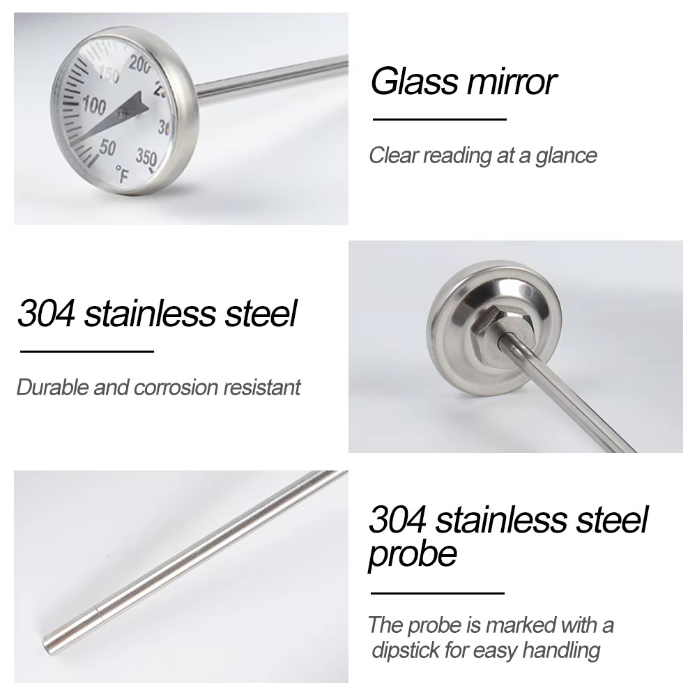 Locomotive Fuel Tank Thermometer 50-350°F – 1" SS304 90mm Probe, IP56 ...