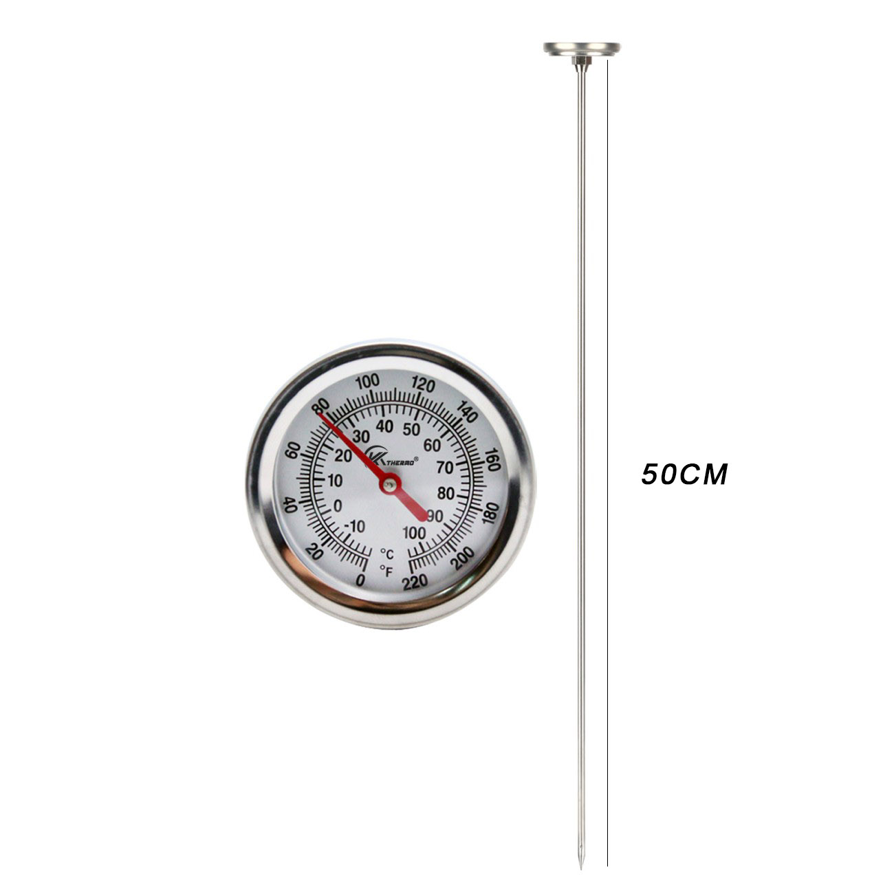 KT Thermo 20-Inch Outdoor Garden Thermometer: High Accuracy Button ...