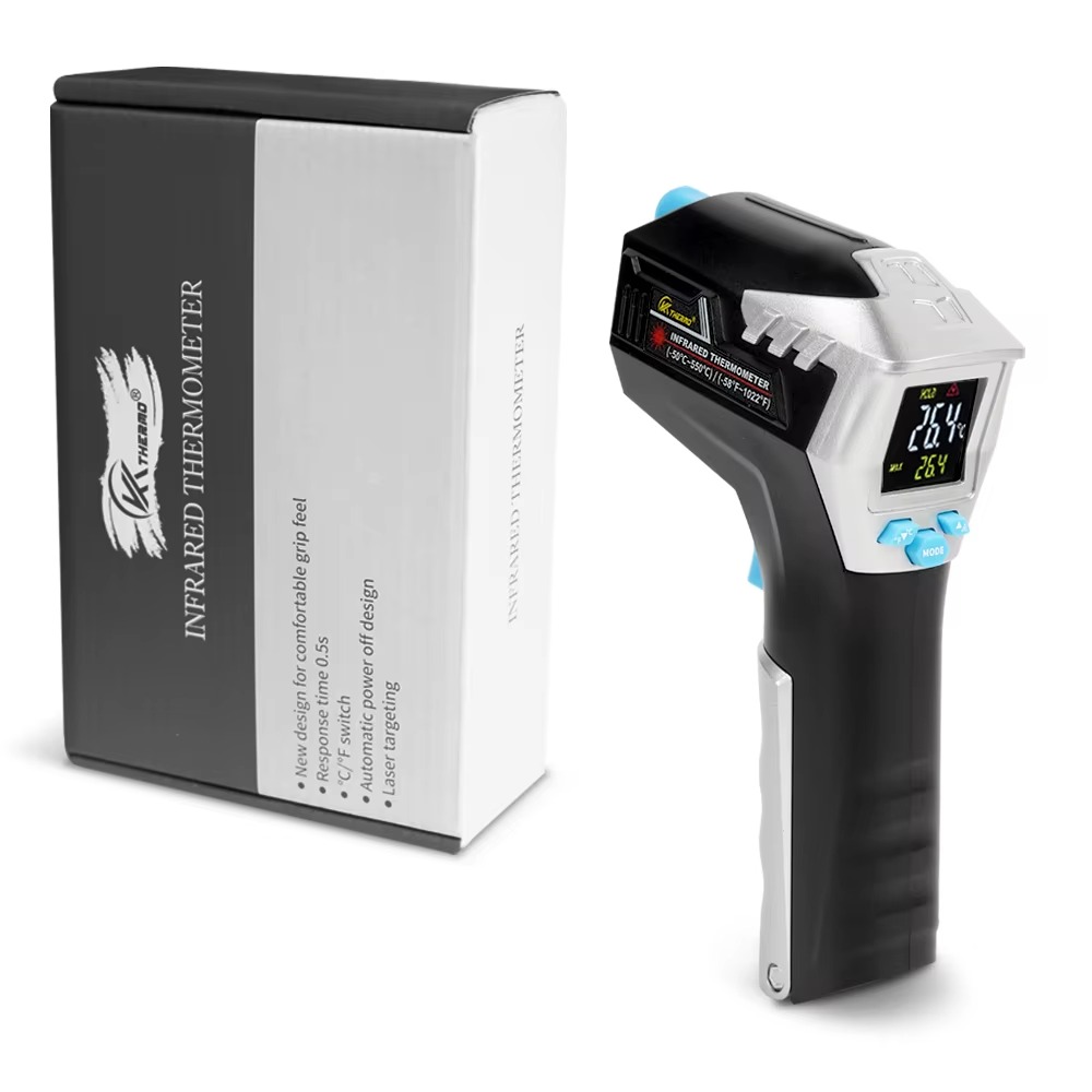 KT Thermo Silver Laser Thermometer -50~550°C – 0.5s Response, 12:1 ...