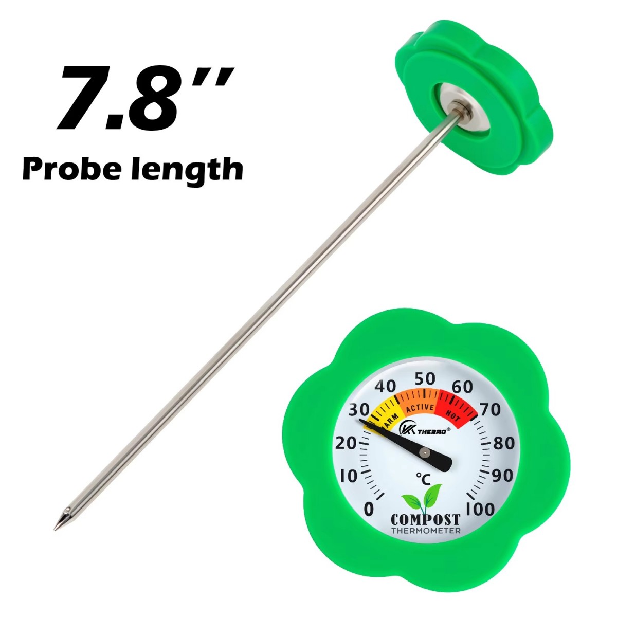 Wholesale Compost Thermomete – 20cm Probe, IPX5, UV-Resistant Silicone ...